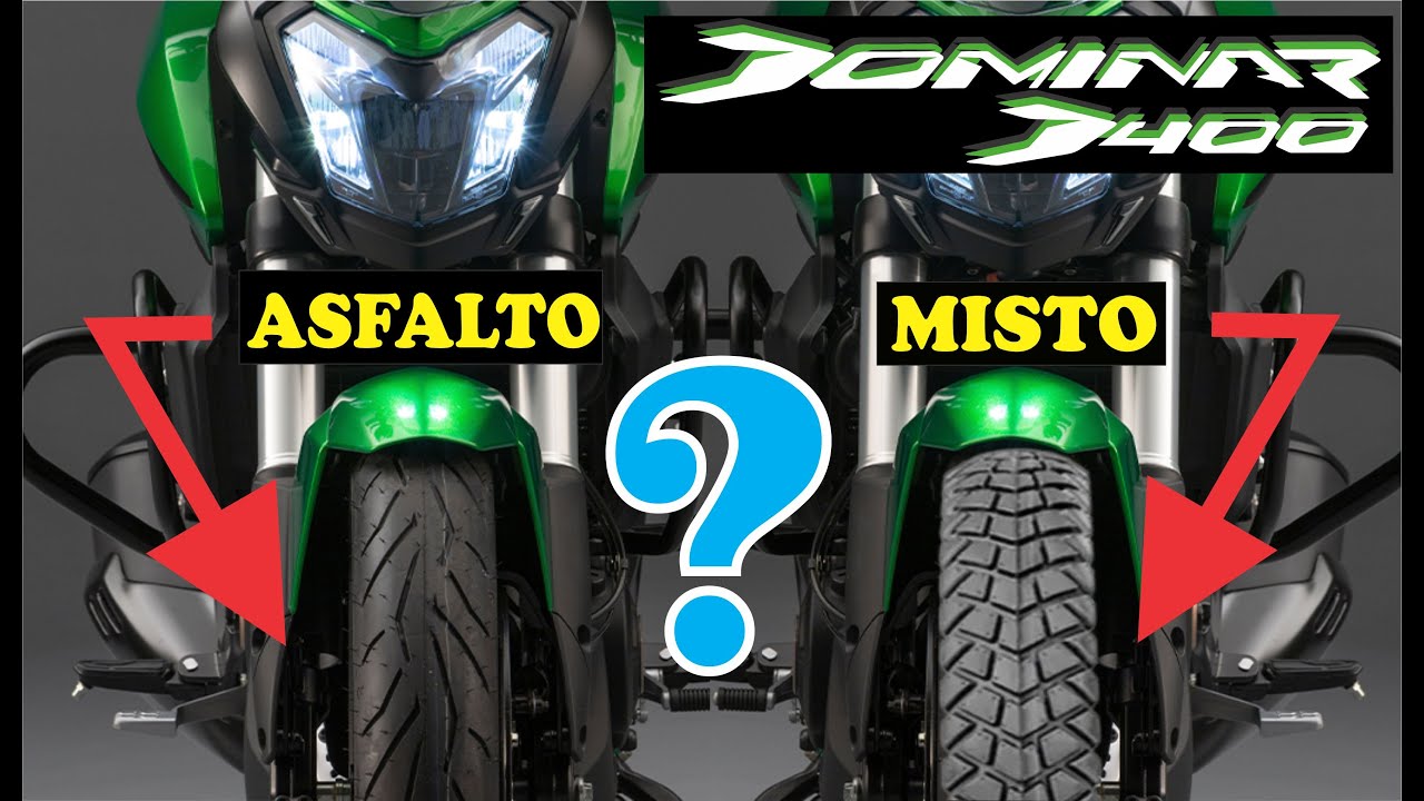 Dominar 400 com pneus Mistos para Trilhas - YouTube