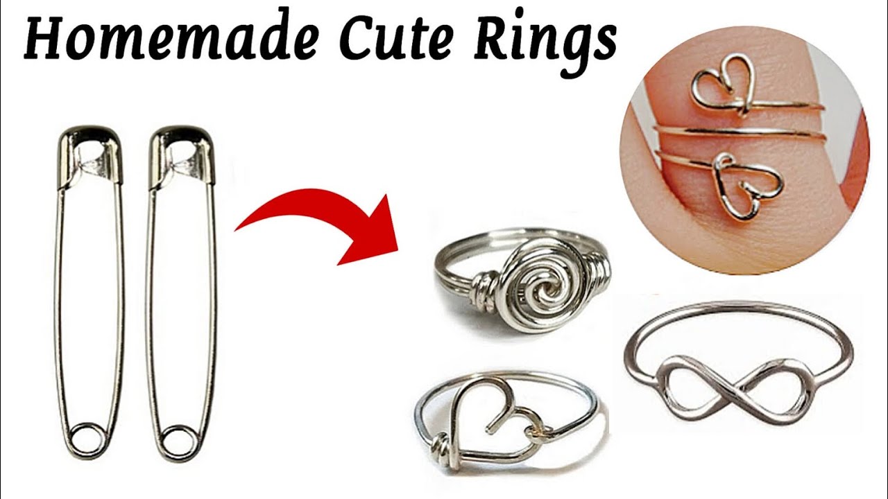 DIY Homemade cute rings😍 ️/how to make rings at home/best rings ever ...