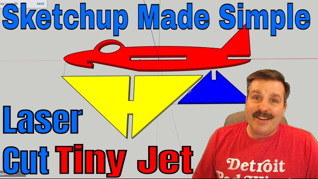Laser Cut Tiny Jet design | Sketchup Made Simple - YouTube