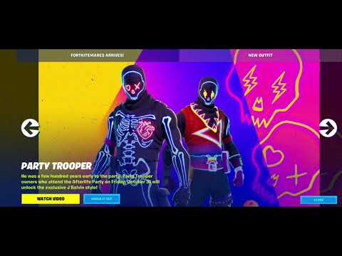Fortnite item shop new party trooper skin - 21st October - YouTube