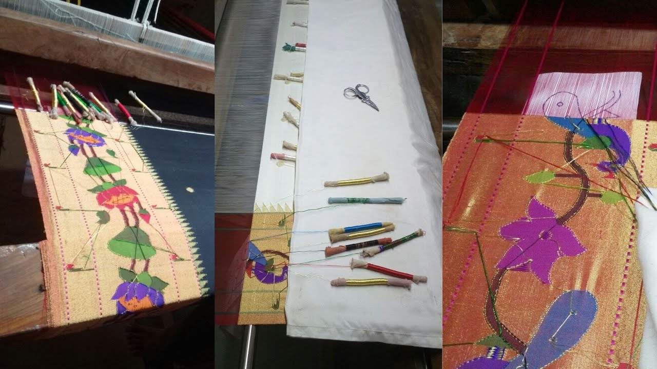 The making of Paithani saree |How paithani sarees are made | Pricing ...