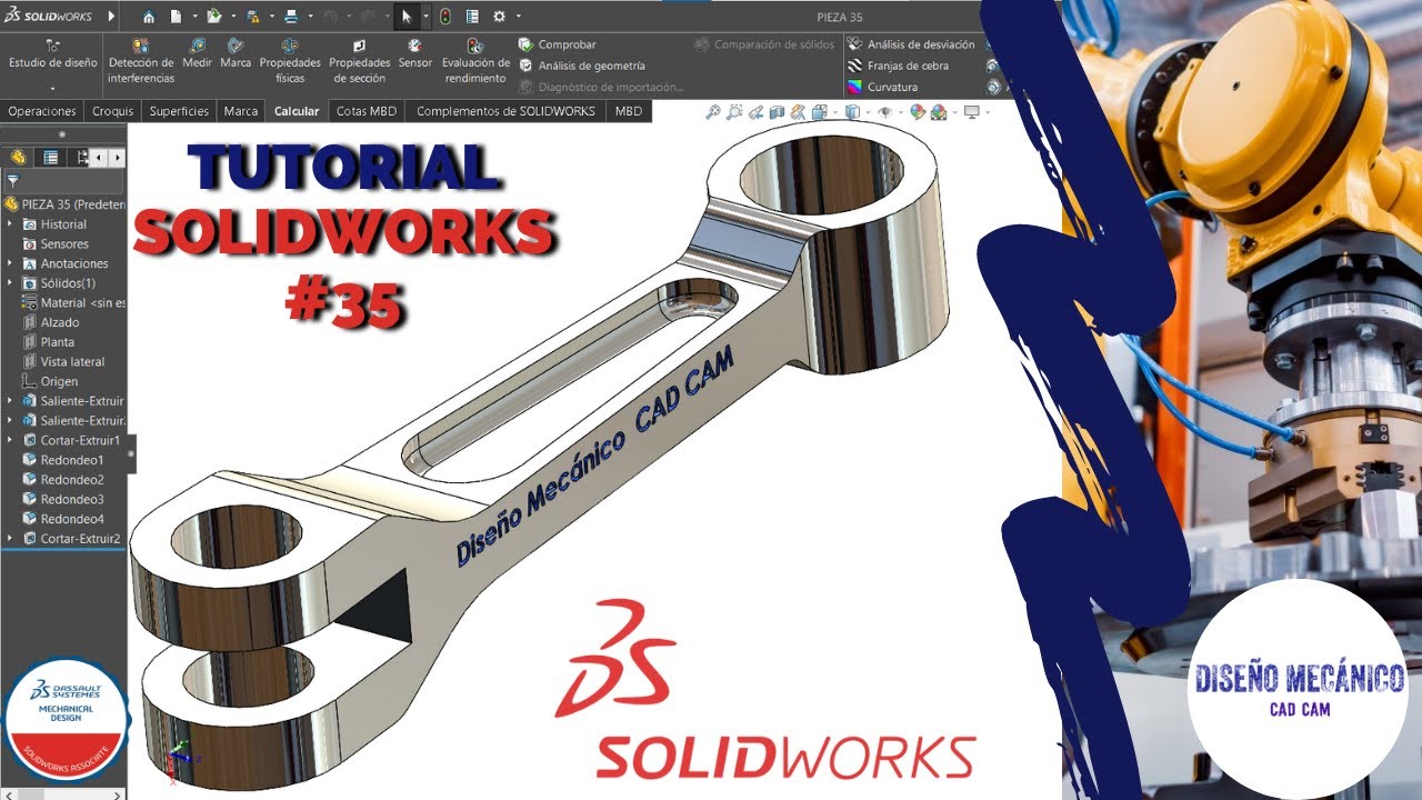[PASO A PASO] Como Diseñar PIEZAS en SOLIDWORKS desde CERO #35 - YouTube