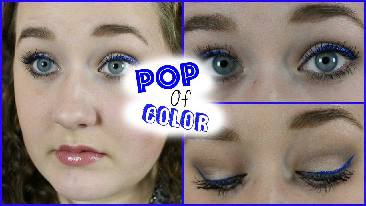 Pop of Color Makeup Look - YouTube