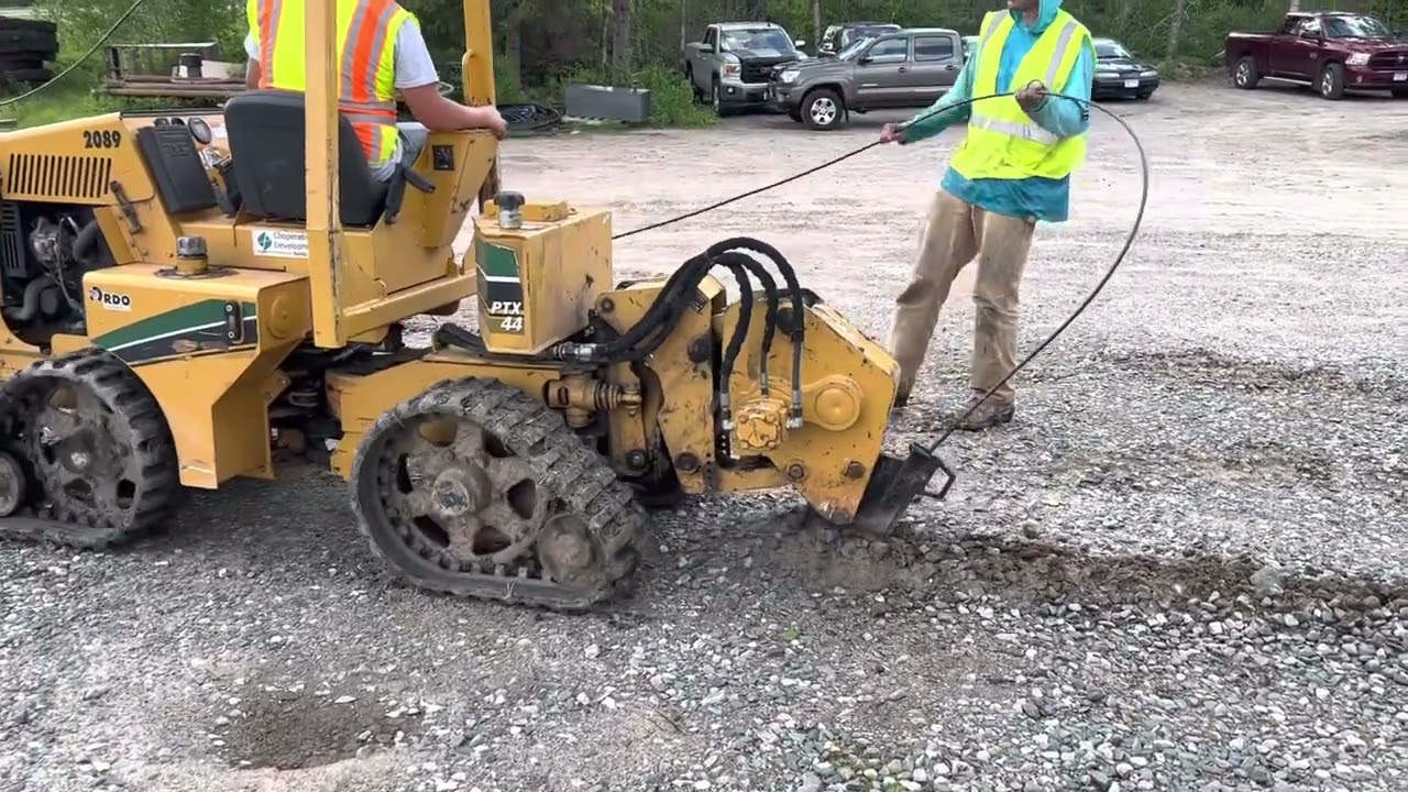 Trenching In 12 Pair Fiber At The Shop YouTube Trenching In 12 Pair Fiber At The Shop YouTube