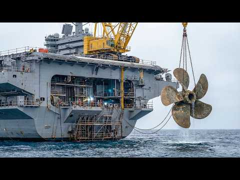 How the US Navy Repairs Aircraft Carriers While They’re Still at Sea