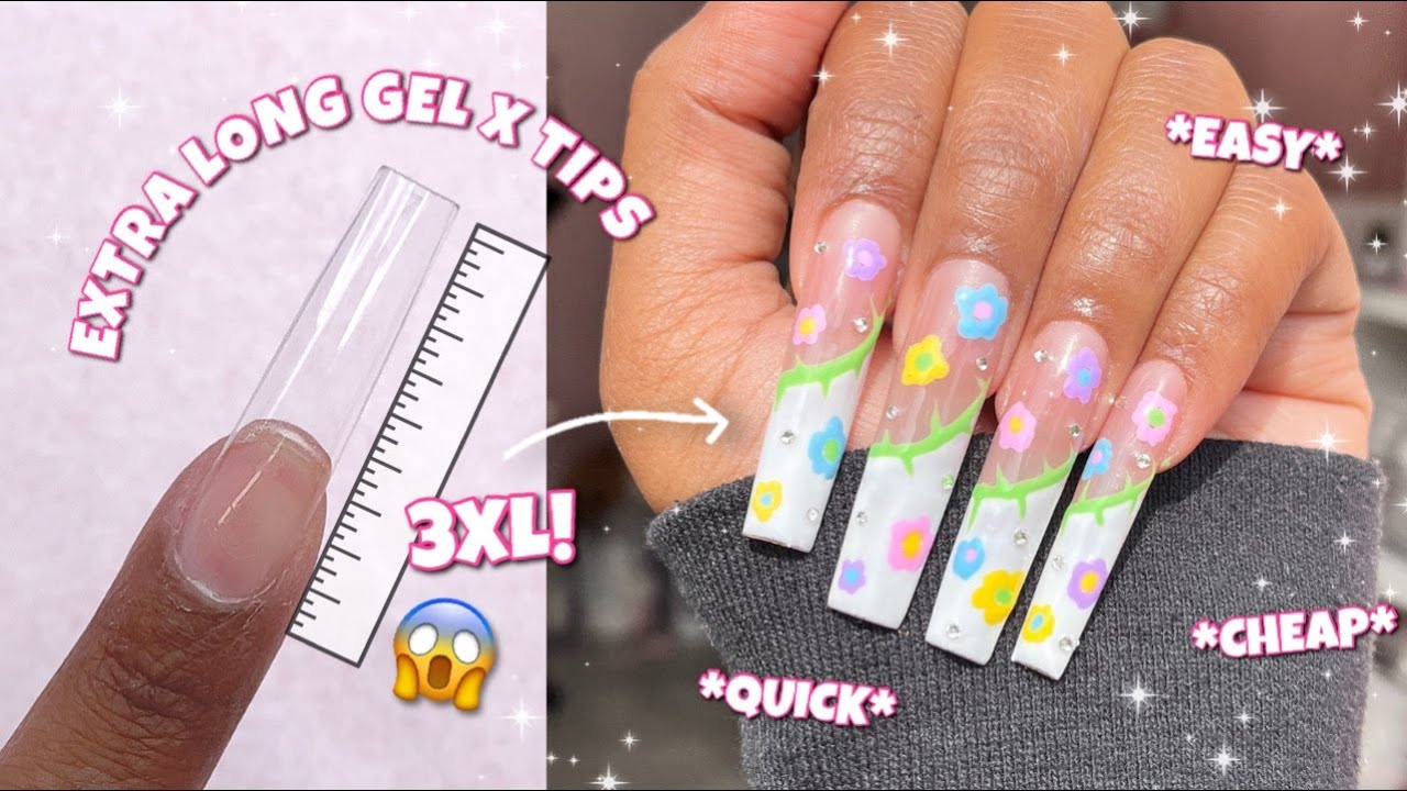FINALLY!! 😍 3XL GEL X NAILS | EASY + DETAILED NAIL PREP | SPRING GARDEN ...