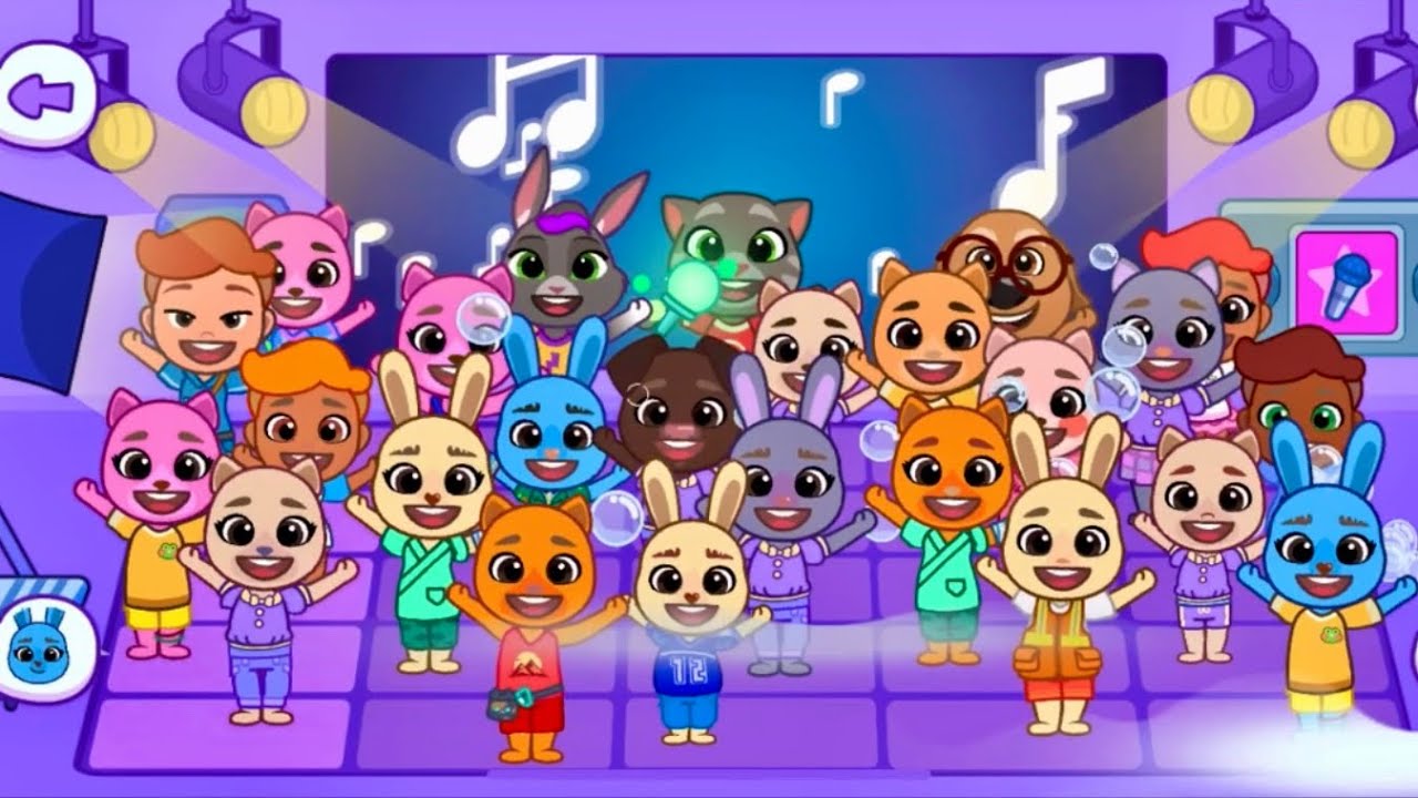 Tom Dance Class and sleep over in Talking Tom Friends World Gameplay ...