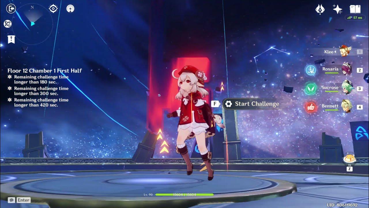 Reverse melt rosaria & klee showcase on abyss 12-1-1 (Genshin Impact 2.1) - YouTube