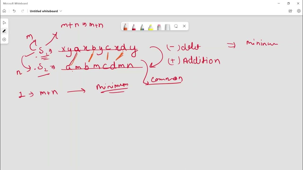 Lec 17- Minimum number of deletions and insertions | Dynamic Programming | Python | GFG - YouTube