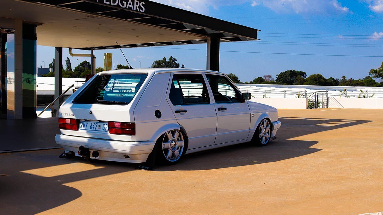 VW Citi Golf Air Suspension Install Vdub Camp Fest 2020 preps - YouTube