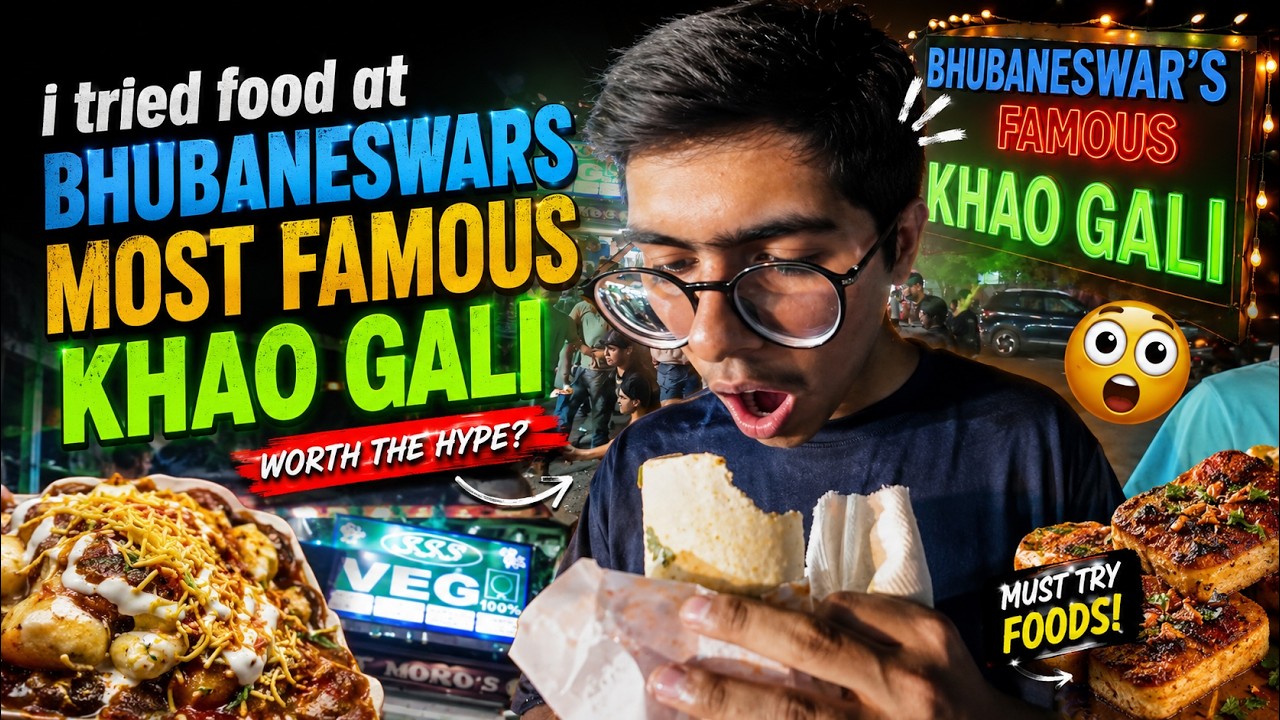Bhubaneswar Khao Gali Street Food Tour 🍢 | DriEv bike ride - YouTube