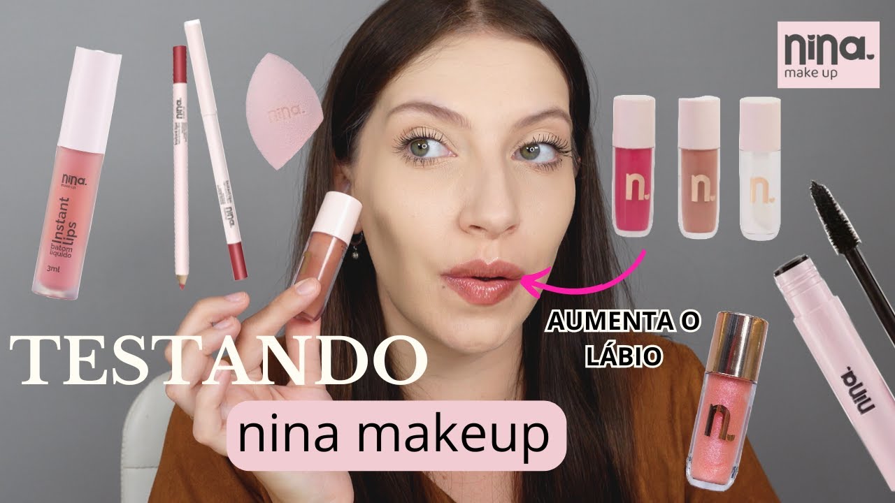MAKE NACIONAL DE QUALIDADE?! Linha Nina Makeup | Gloss Maximizer ...