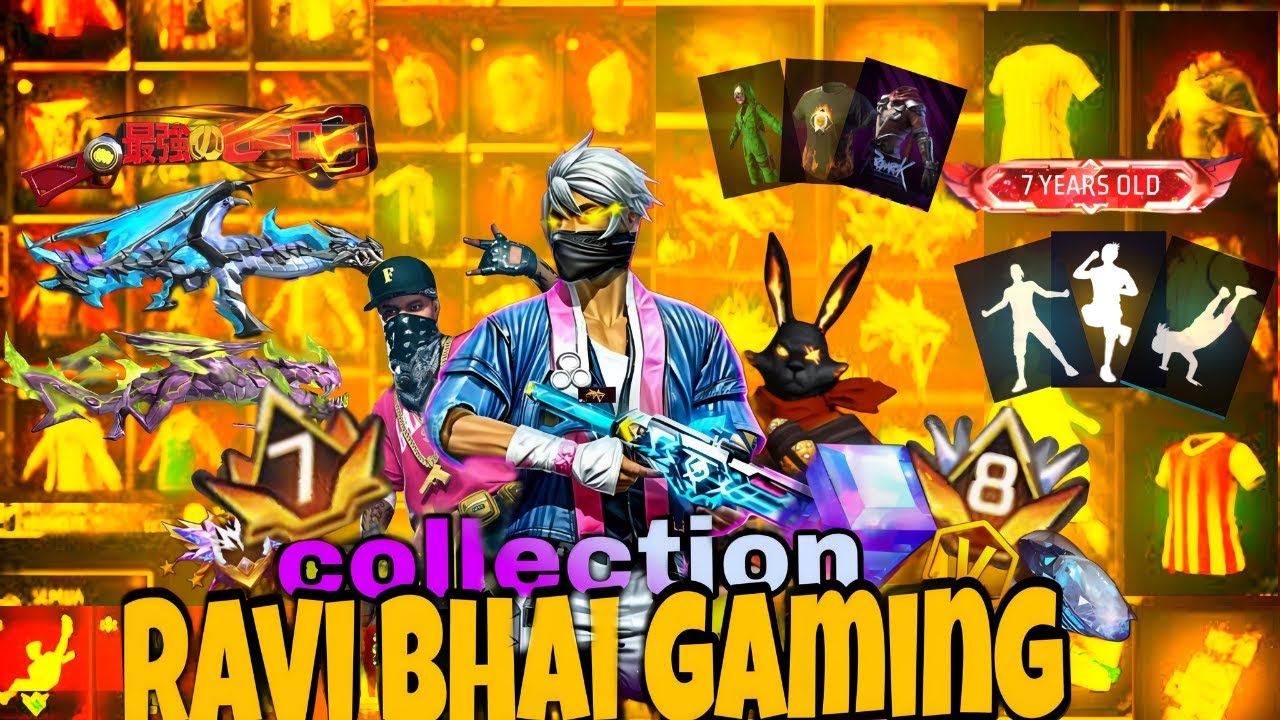 RAVIBHAIGAMING FREE FIRE RARE COLLECTION OF 2025 RARE BUNDLE , GUNS OF ...