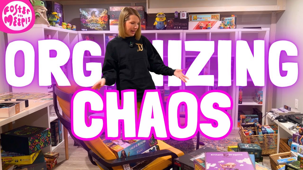 Organizing Our Board Game Collection | Downstairs Library - YouTube