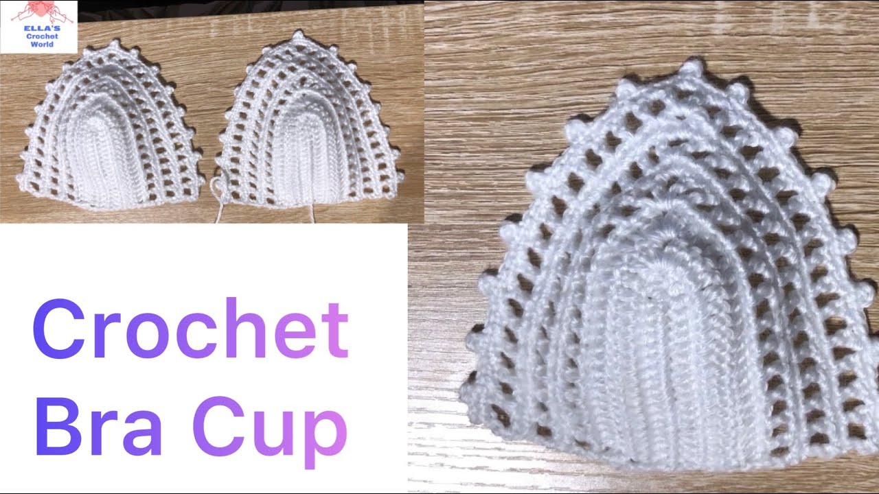 Crochet Bra Cup | Bikini top DIY EASY TUTORIAL - YouTube