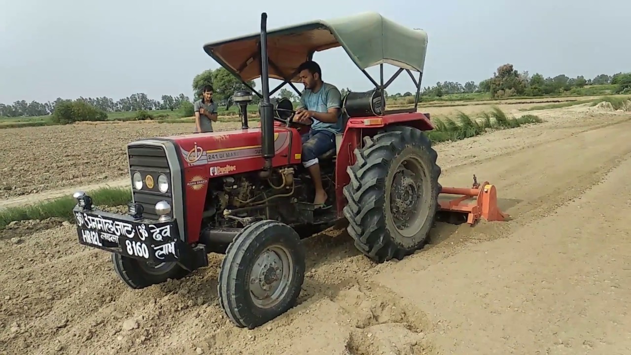 Massey 241 DI tractor customer review in the field - YouTube