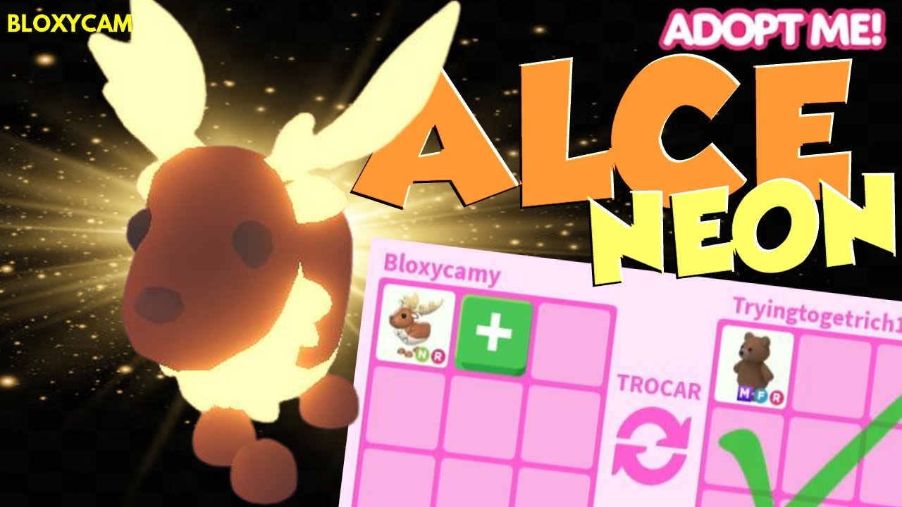 SE O ALCE NEON VALE ISSO, IMAGINA O ALCE MEGA NO ADOPT ME! - YouTube