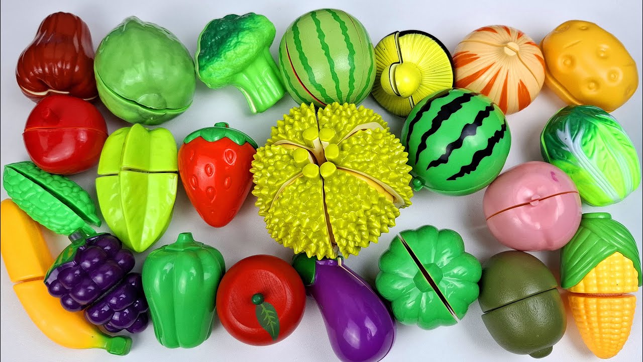 How to Cutting Wooden & Plastic Fruit Vegetables, Cutting Durian ...