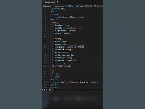 Shake effect using CSS || html #codingtutorials - YouTube