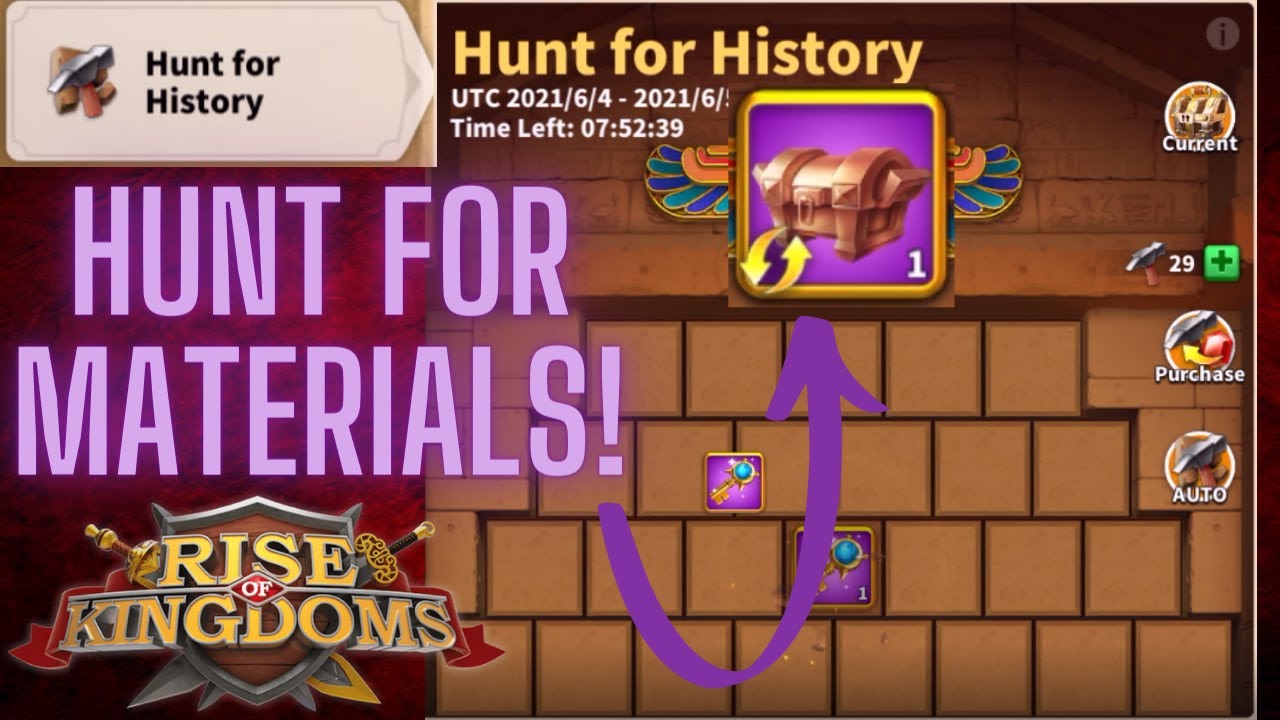 Hunting for Materials! Hunt for History Event Attempts - Rise of ...