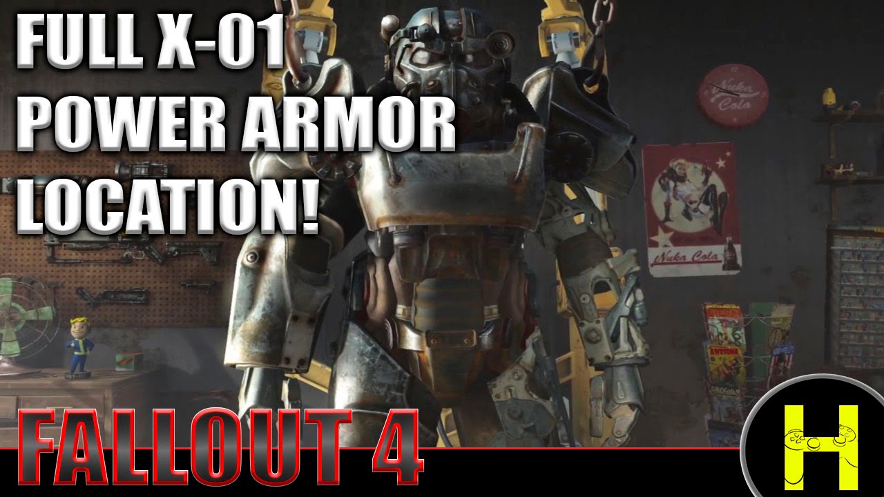 Fallout 4 - FULL X-01 power armor location! - YouTube