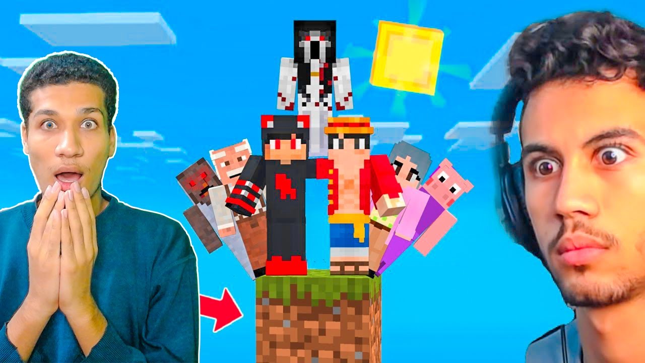 تحدي مع PMN قضينا 100 يوم علي بلوكة وحدة في ماين كرافت | Minecraft 100 ...