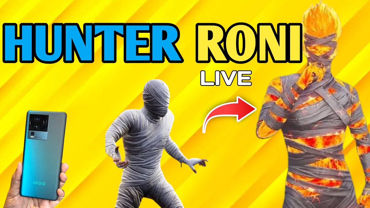🔴 Conqueror Rank Push 🥶| HUNTER RONI | Day - 43 | Road TO 500 ...