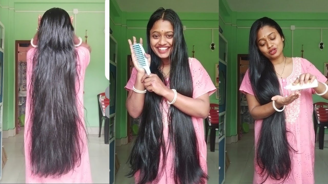 Long & Thick Hair Oiling /Hair oiling with combing - YouTube