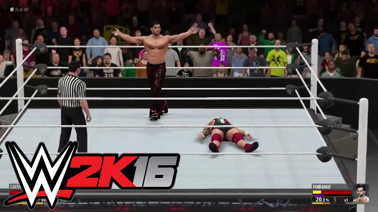 Fandango's Missile Dropkick Leg Drop [WWE 2K16] - YouTube
