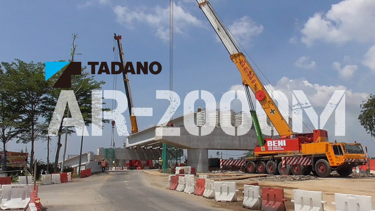 Tadano AR-2000M Launching beam - YouTube