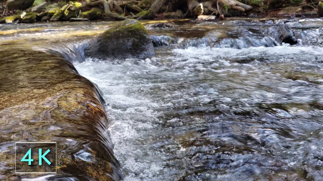 Rolling Falls Close-Up - Clear Stream Flowing - 10 Hours Water Sounds ...