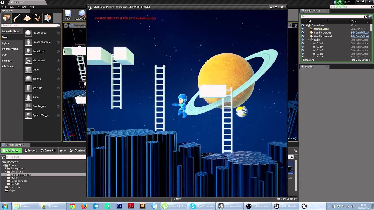 Mega Man 3 in Unreal Engine 4 Video 2: New basic features - YouTube