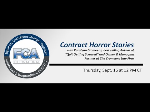 Contract Horror Stories - FCA Educational Series - YouTube