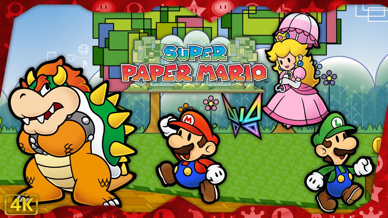Super Paper Mario ⁴ᴷ Full Playthrough 100% (All Collectibles) Part 1 of ...