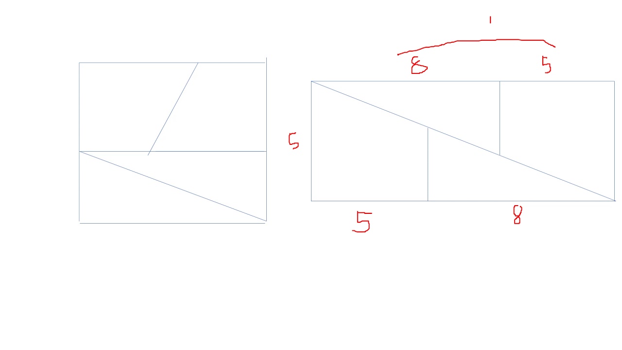 Sam Loyd Square to Rectangle Paradox - YouTube