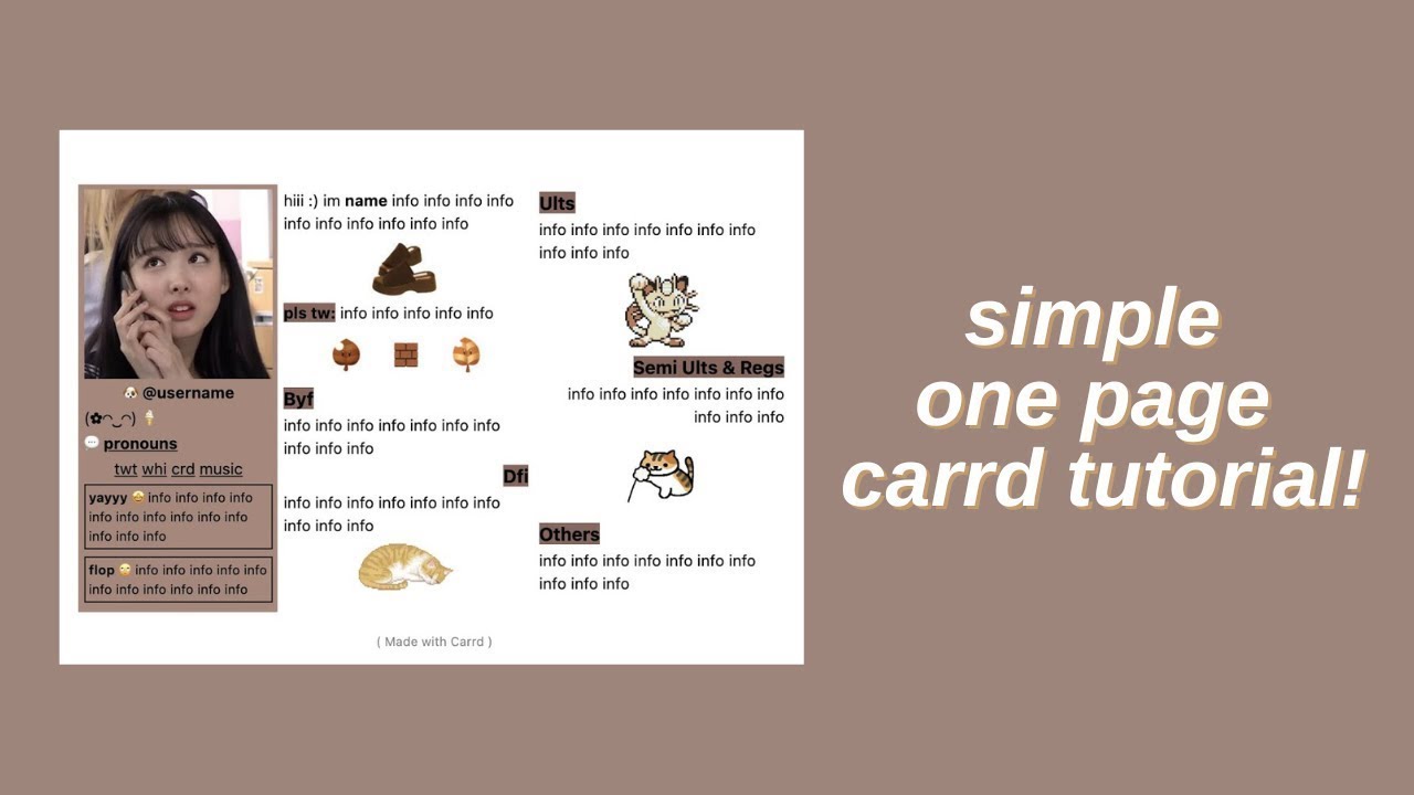 simple one page carrd tutorial! - YouTube