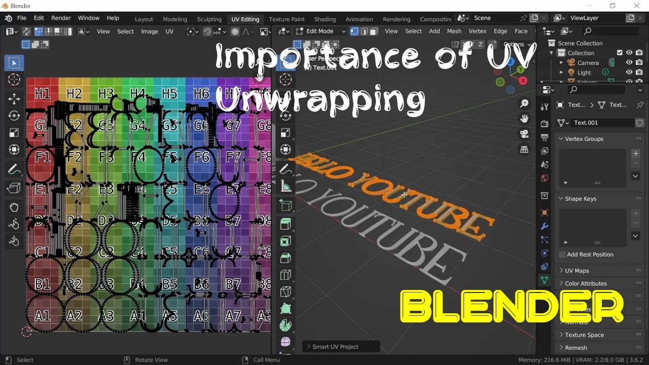 Blender Importance of UV Unwrapping - YouTube