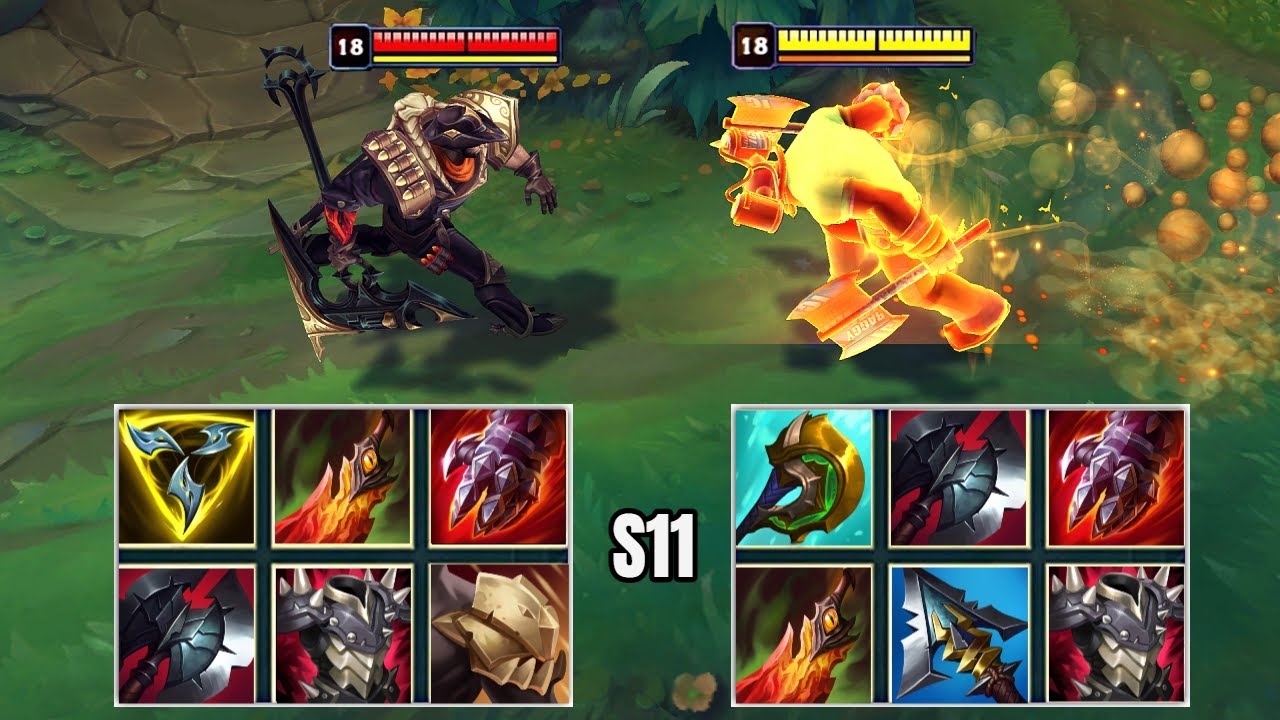 DARIUS vs OLAF S11 FULL BUILD FIGHTS & Best Moments! - YouTube