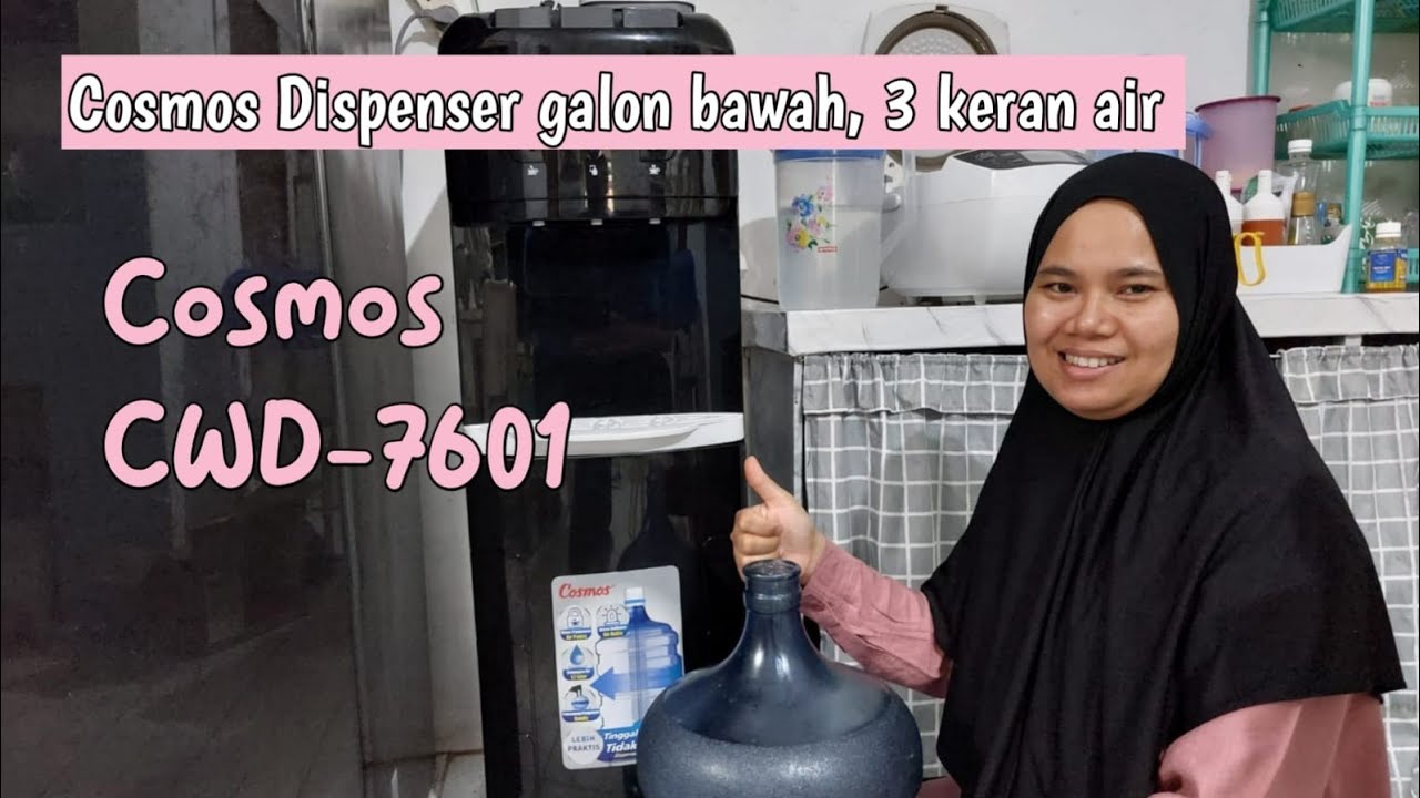 Unboxing Dispenser Cosmos CWD-7601 | Galon Bawah, 3 Keran Air - YouTube