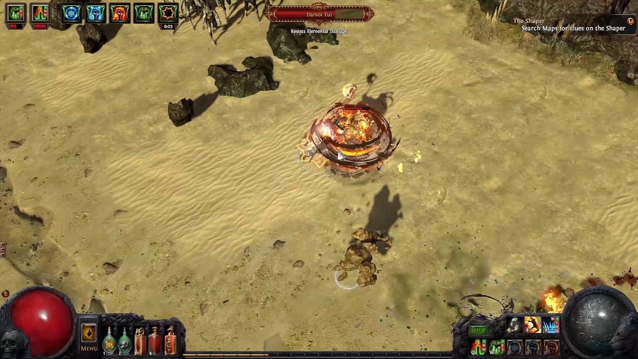 path of exile 2017 amazon scion build ice crush STR 2h weapon extra ...