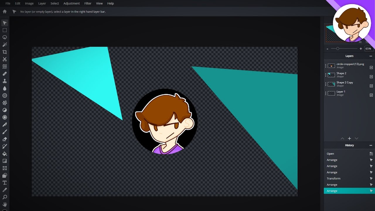 How to Create a Custom Thumbnail Badge for Free! | pixlr.com/e - YouTube