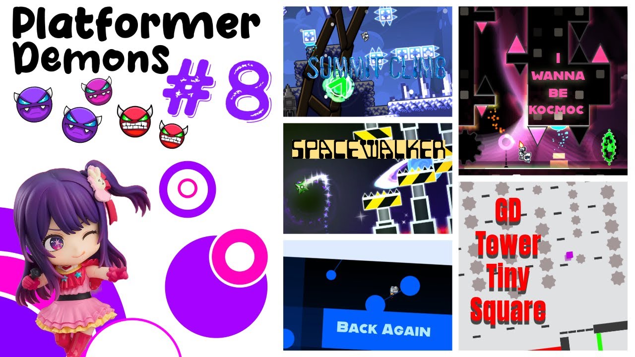 [5 P] Platformer Demons #8 (Easy, Medium, & Hard Demons) - Geometry Dash - YouTube