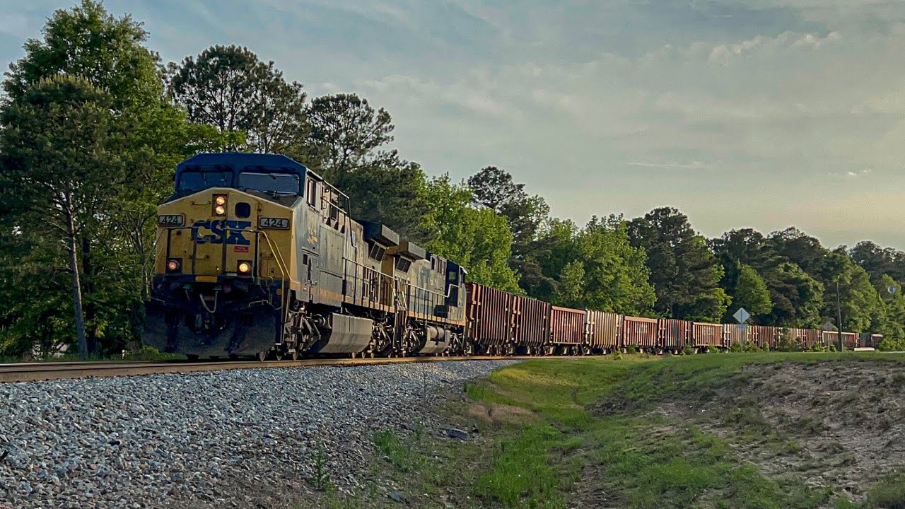 YN2 Duo! CSX 424 Leads CSX W084 in Augusta, GA - YouTube