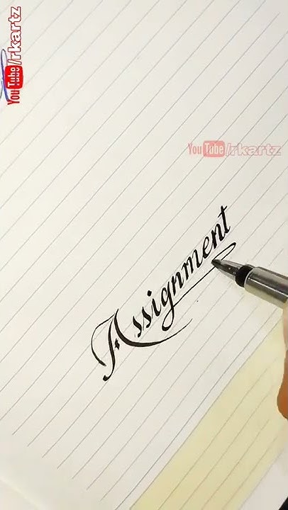 Assignment file writing in calligraphy style || stylish writing ...