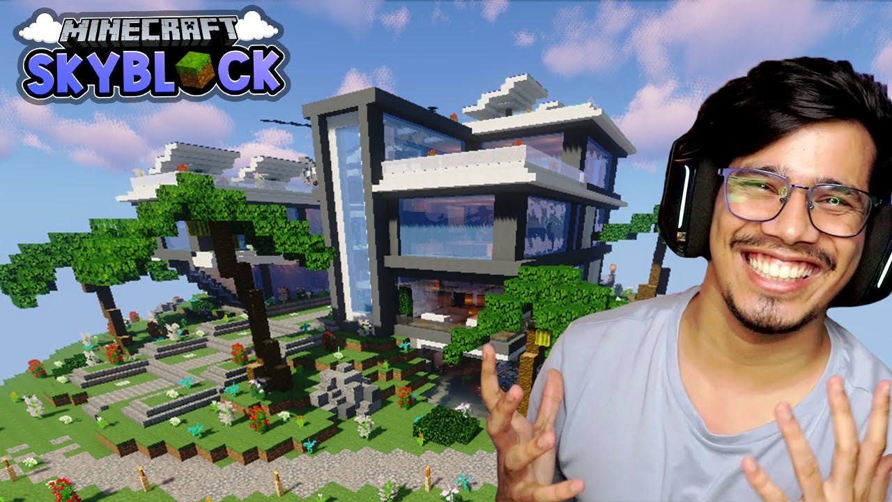 My First House In Hypixel Skyblock 😍 - YouTube