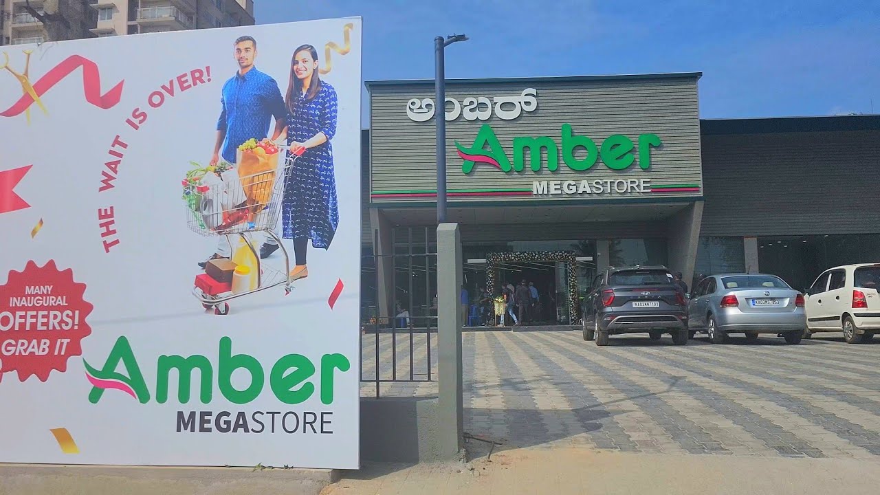 Amber Mega Store Supermarket in Kothanur - YouTube
