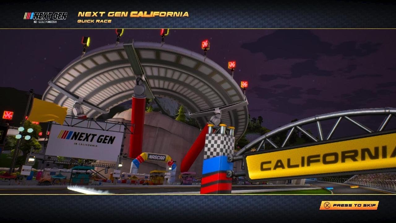 NASCAR Arcade Rush Next Gen In California Gameplay PS4 - YouTube