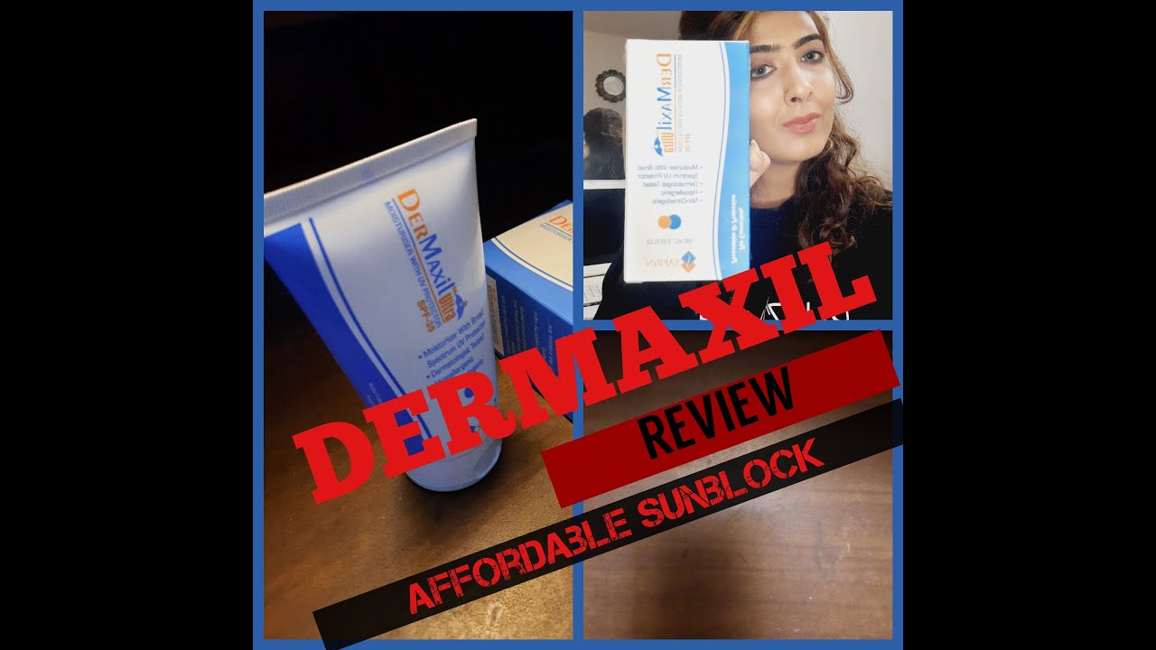 DERMAXIL_MEDICATED_SUNBLOCK #MOISTURIZER #REVIEW #AFFORDABLE :)) - YouTube