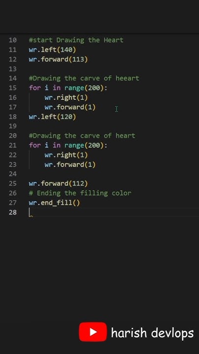 Impress your crush using python 🔥 #python #coding @Harishdevlops - YouTube