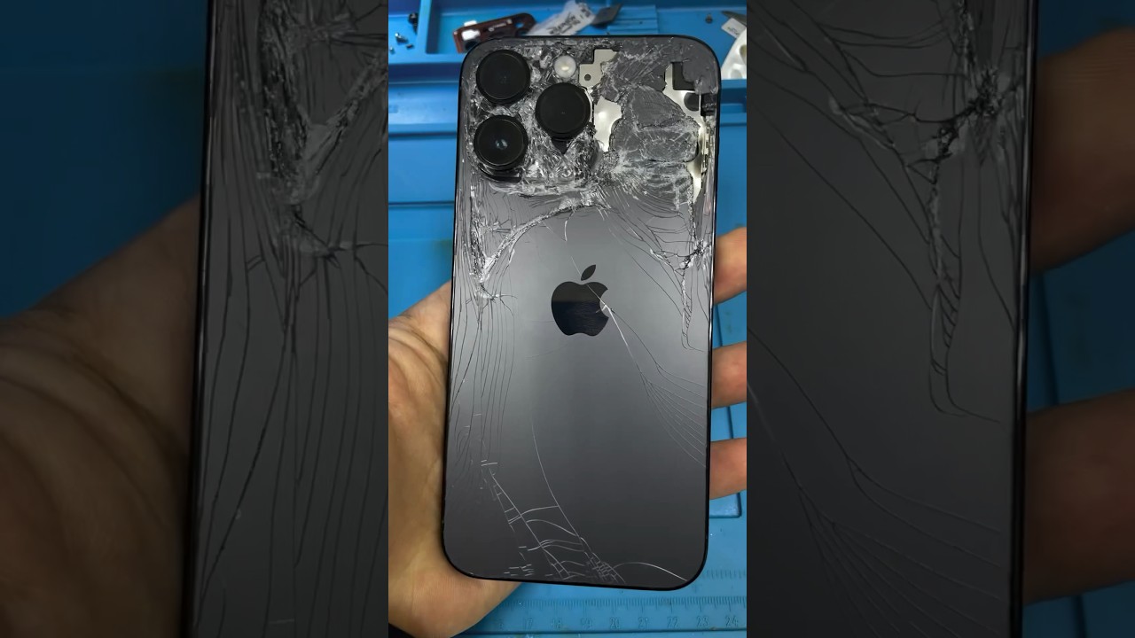 iPhone 14 pro max smashed in a bike accident - YouTube